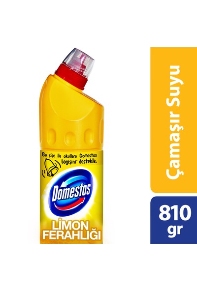 Domestos Ultra Çamaşır Suyu Limon Ferahlığı 810 ml Domestos Ultra Çamaşır Suyu Limon Ferahlığı 810 ml