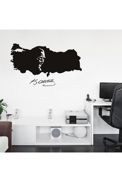 Besta Türkiye Haritası ve Atatürk Duvar Sticker Besta Türkiye Haritası ve Atatürk Duvar Sticker