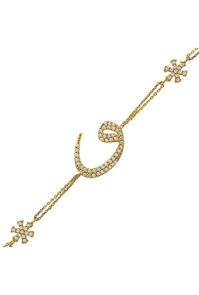 Bilezikhane Kar Tanesi Vav Bileklik 3,38 Gram 14 Ayar Altın