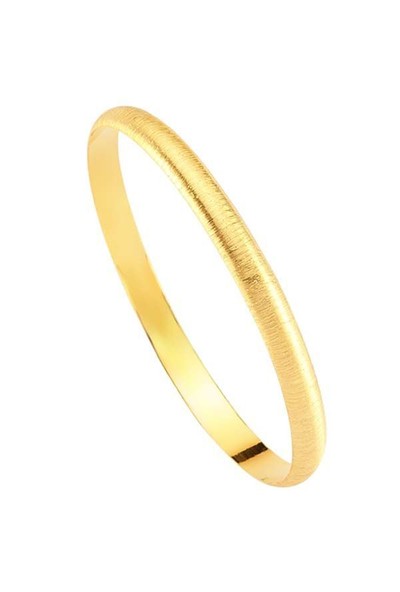 Bilezikhane Hediyelik Bilezik 4,50 Gram Simli Model 14 Ayar Altın