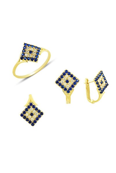 Bilezikhane Sosyete gözlü set 5.65 Gram 14 Ayar Altın