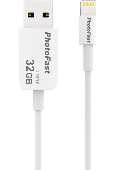 PhotoFast Photo Backup Cable 32GB Lightning / USB 3.0 Şarj Kablolu i-FlashDrive Bellek (iPhone, iPad, iPod) - BPF-PBCU332GB PhotoFast Photo Backup Cable 32GB Lightning / USB 3.0 Şarj Kablolu i-FlashDrive Bellek (iPhone, iPad, iPod) - BPF-PBCU332GB