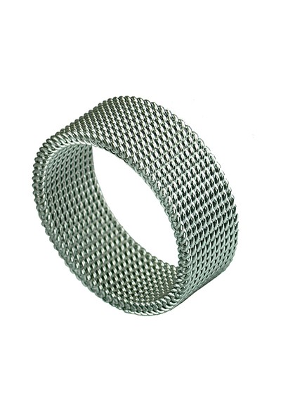 Chavin Esnek Gri Çelik Örgü Yüzük n48 Chavin Esnek Gri Çelik Örgü Yüzük n48