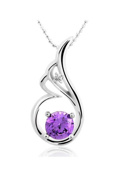 Chavin Ametist Melek Kanadı 0,02 crt. Pırlanta Gümüş Kolye cc92 Chavin Ametist Melek Kanadı 0,02 crt. Pırlanta Gümüş Kolye cc92