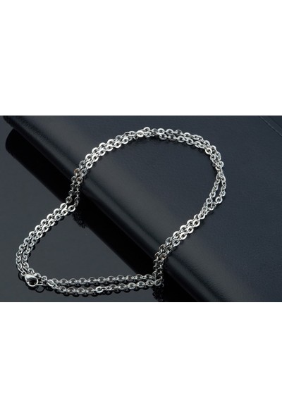 Chavin Gri 60 cm. 3 mm. Erkek Çelik Zincir df32