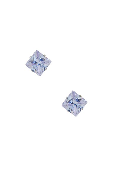 Chavin 5 mm. Lila Kare Zirkon Unisex Çelik Küpe bd97lila-5mm