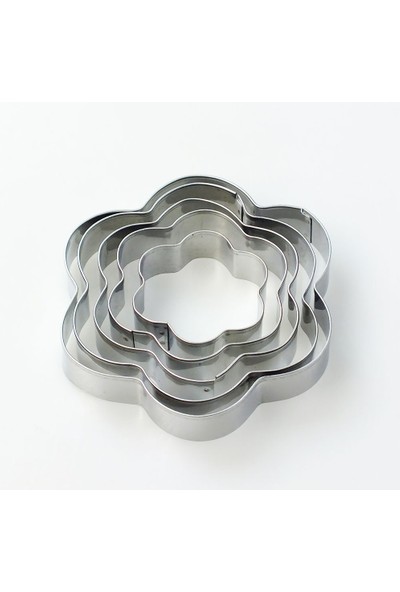 Çiçek Kurabiye Kalıbı 5Lı