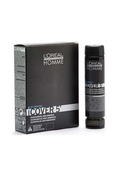 L'Oréal Professionnel Homme Cover 5 Erkekler İçin Amonyaksiz Renklendirici Jel 3X50ml Koyu Kumral 6 L'Oréal Professionnel Homme Cover 5 Erkekler İçin Amonyaksiz Renklendirici Jel 3X50ml Koyu Kumral 6