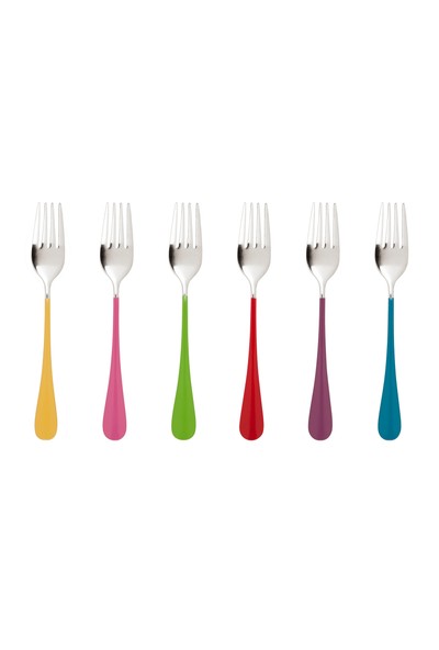 Tantitoni Renkli 6'lı Tatlı Çatalı Seti