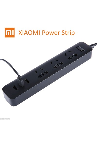 Xiaomi Power Strip 3 USB Çıkışlı Uzatmalı Priz Siyah Xiaomi Power Strip 3 USB Çıkışlı Uzatmalı Priz Siyah