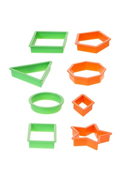 Bu-Bu Hamur Kalıbı Geometrik Şekiller 8 Parça BUBU-HK0001