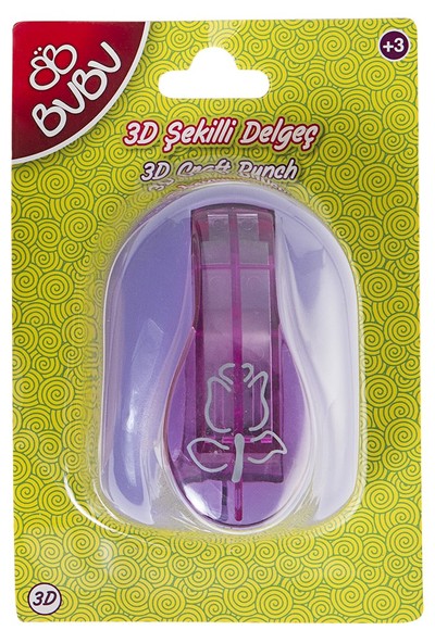 Bu-Bu Şekilli 3D Delgeç Gül BUBU-DE0020 Bu-Bu Şekilli 3D Delgeç Gül BUBU-DE0020