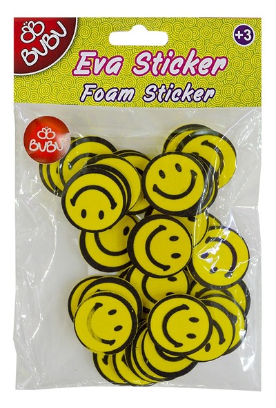 Bu-Bu Eva Sticker Gülen Yüz Orta BUBU-STS030