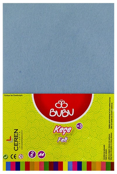 Bu-Bu A4 Keçe 10'Lu 2Mm Mavi BUBU-KE0012 Bu-Bu A4 Keçe 10'Lu 2Mm Mavi BUBU-KE0012