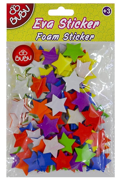Bu-Bu Eva Sticker Yıldız Küçük 12'Li Pvc BUBU-STS038 Bu-Bu Eva Sticker Yıldız Küçük 12'Li Pvc BUBU-STS038