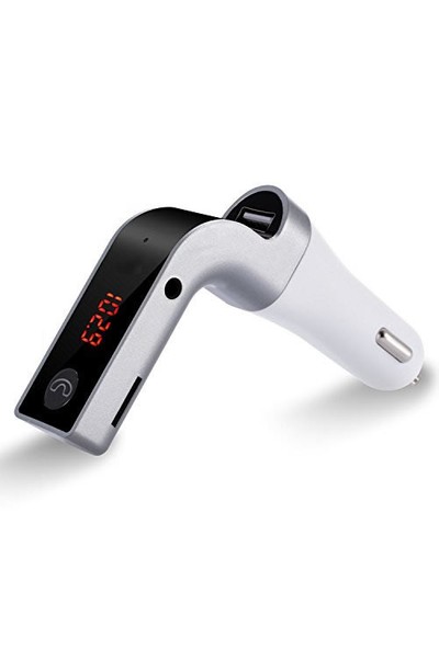 Bludfire Carg7 Bluetooth Araç FM Transmitter Usb Girişli - Gümüş