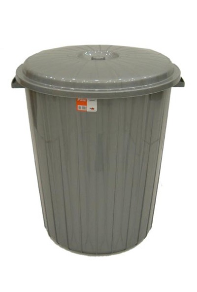 Stor Çöp Kovası Kapaklı Plastik 50 Lt Gri