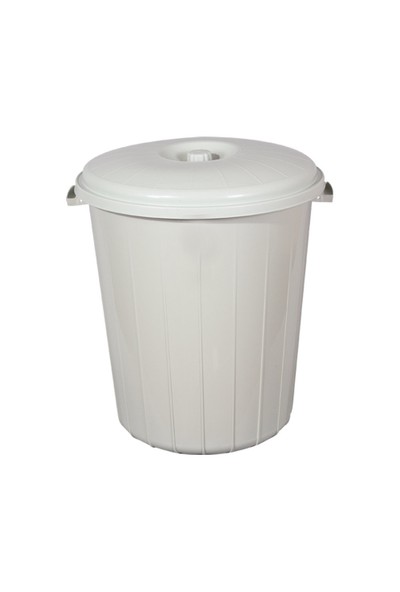Bahat Çöp Kovası Kapaklı Plastik 70 Lt Gri