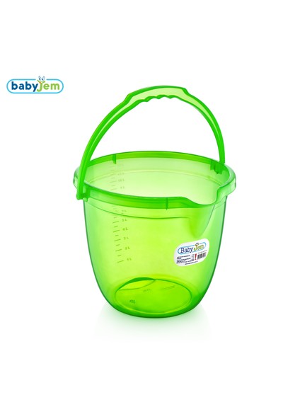 Babyjem Bebek Banyo Kovası Şeffaf Yeşil