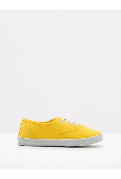 Koton Kids Kız Çocuk Bağcıklı Spor Ayakkabı Sarı