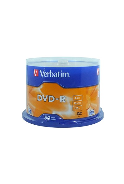 Verbatim 4.7 Gb 16X 50Li Cakebox Dvd-R Verbatim 4.7 Gb 16X 50Li Cakebox Dvd-R