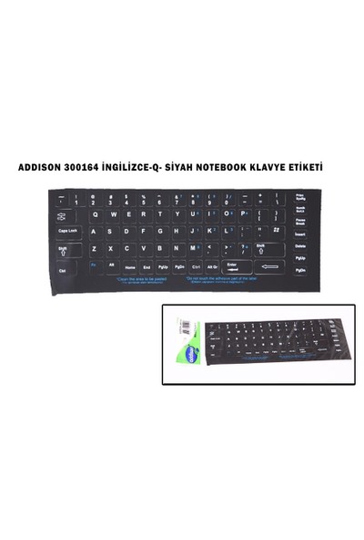 Addıson 300164 İngilizce-Q- Siyah Notebook Klavye Etiketi Addıson 300164 İngilizce-Q- Siyah Notebook Klavye Etiketi