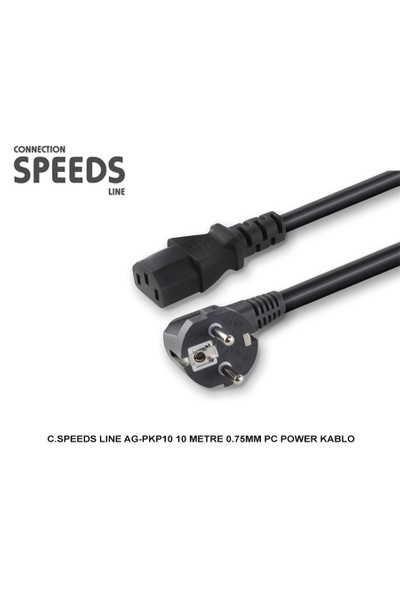 C.Speeds Lıne Ag-Pkp10 10 Metre 0.75Mm Pc Power Kablo