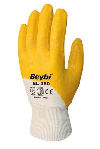 Nitril Eldiven Sarı-Beyaz 10