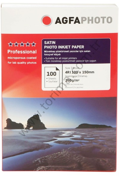 Agfa Photo İnkjet Kağıt 10x15Cm Satin(Mat)