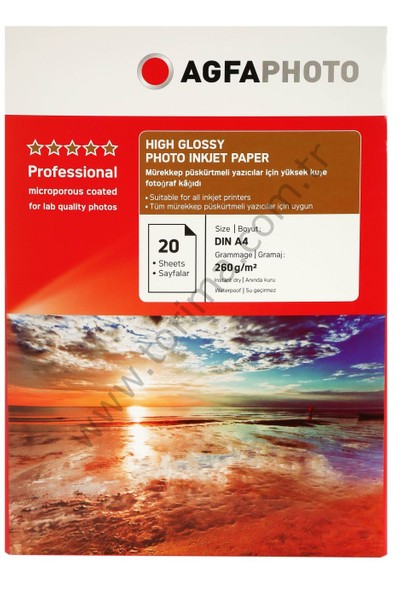 Agfa Photo İnkjet Kağıt A4 Glossy(Parlak) Agfa Photo İnkjet Kağıt A4 Glossy(Parlak)