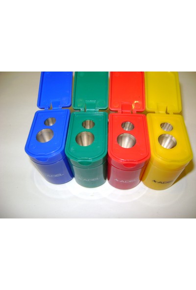 Adel İkili İnce+Jumbo Kalemtraş Kapaklı İçi Metal Adel İkili İnce+Jumbo Kalemtraş Kapaklı İçi Metal