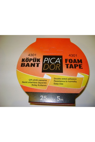 Çift Taraflı Bant Köpük 25Mm*5M