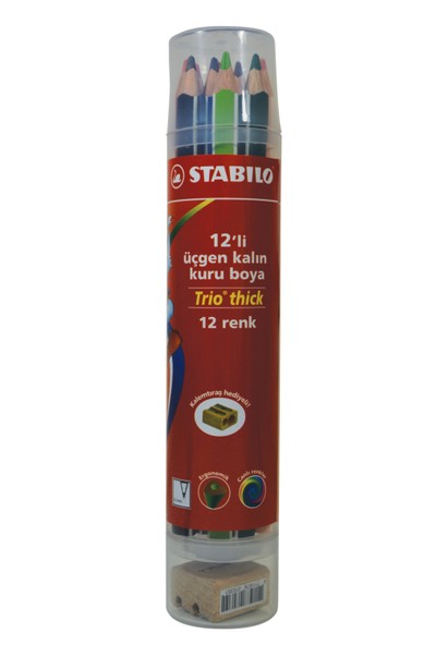Stabilo Trio Thick 12'li Plastik Tüp Stabilo Trio Thick 12'li Plastik Tüp