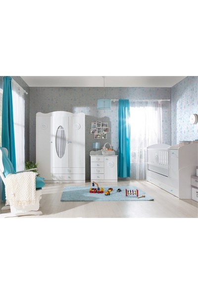 Belis Düldül Büyüyen Beşikli Bebek Odası Takımı