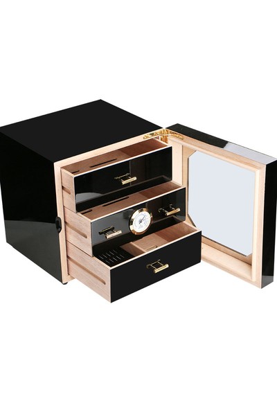Cohiba Çekmeceli 3 Katlı Sedir Humidor Puro Kutusu hu17 Cohiba Çekmeceli 3 Katlı Sedir Humidor Puro Kutusu hu17