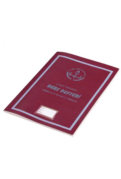 8 Derslik Ders Defteri Yoklamalı Plastik Kapak