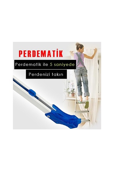 Toptancı Kapında Perdematik Pratik Perde Takma Aparatı Kornişmatik Toptancı Kapında Perdematik Pratik Perde Takma Aparatı Kornişmatik