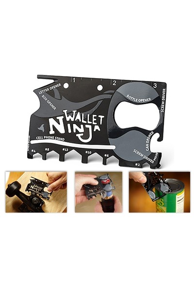 Toptancı Kapında Ninja Wallet 18 İn 1 Multi Tool Kit Toptancı Kapında Ninja Wallet 18 İn 1 Multi Tool Kit