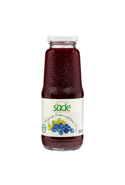 Sade Organik Yaban Mersini Suyu 250 Gr Sade Organik Yaban Mersini Suyu 250 Gr