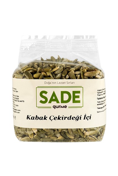 Sade Organik Sade Kabak Çekirdeği İçi 250 Gr