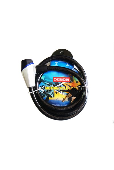 CSI Bisiklet ve Motor Kilidi 1,5 Metre Spiral Çelik Halat