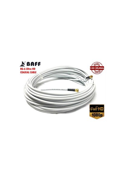 BAFF RG6 Anten Kablosu 35 Metre F Konnektörlü BAFF RG6 Anten Kablosu 35 Metre F Konnektörlü