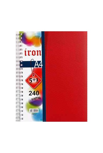 Alfa A 4 (Iron) 6 (5+1) Sepspr.Pp Kapak Defter 240 Yp
