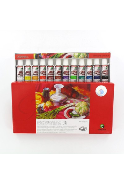 Marıes Guaj Boya 12 Ml. 12 Li, 7312B Marıes Guaj Boya 12 Ml. 12 Li, 7312B
