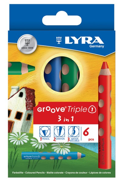 Lyra L3831060 (3 İn 1) Kuru Boya 6'Lı Groove Triple One Lyra L3831060 (3 İn 1) Kuru Boya 6'Lı Groove Triple One