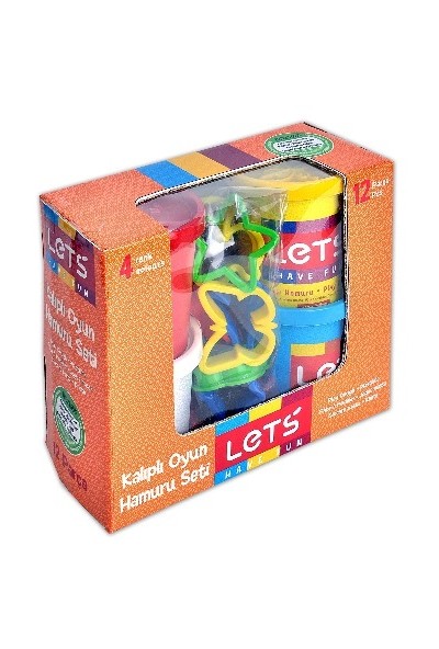 Lets Oyun 12 Parça Kalıp 4 Lü Oyun Hamuru