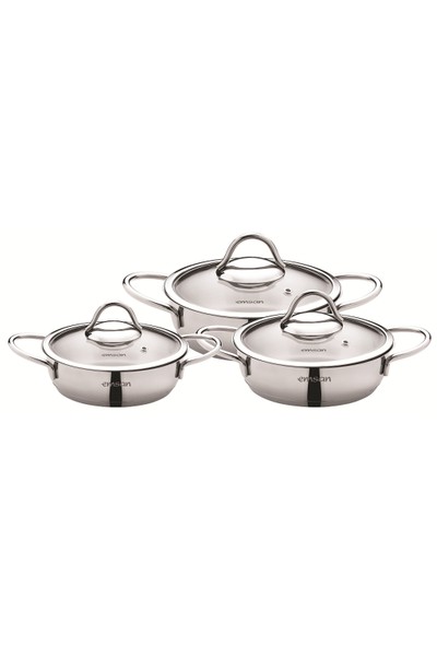 Emsan Cemre 6 Parça Paslanmaz Çelik Sahan Takımı