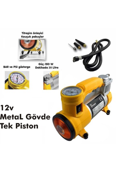 Hava Kompresörü Işıklı Tek Piston