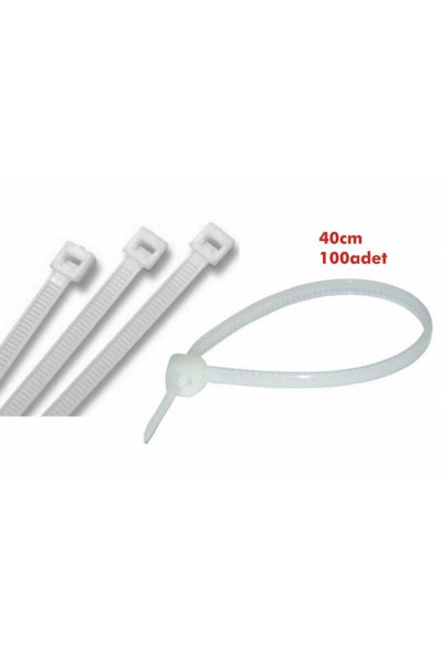 Cırt Kelepçe Beyaz 4.8X380Mm (100 Adet) Cırt Kelepçe Beyaz 4.8X380Mm (100 Adet)