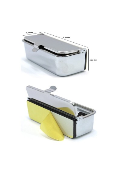 Küllük Kromaj Kare Kapaklı 3,3Cmx9,3Cmx4,2Cm Küllük Kromaj Kare Kapaklı 3,3Cmx9,3Cmx4,2Cm